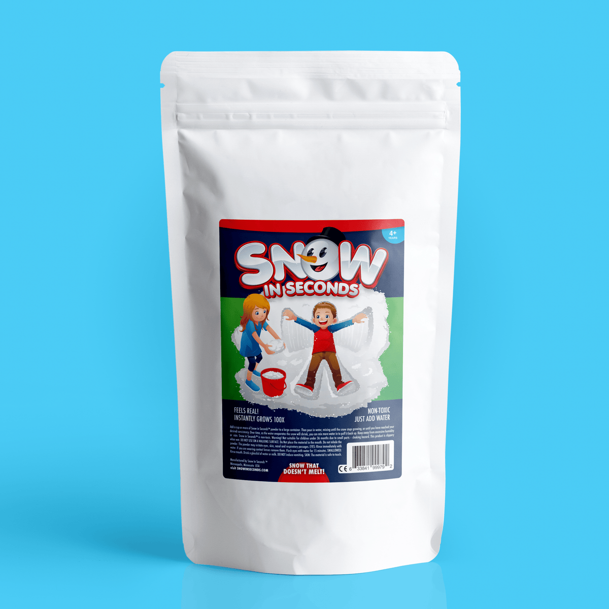 Snow in Seconds - As Seen on "Shark Tank" - Fake Snow that Never Melts