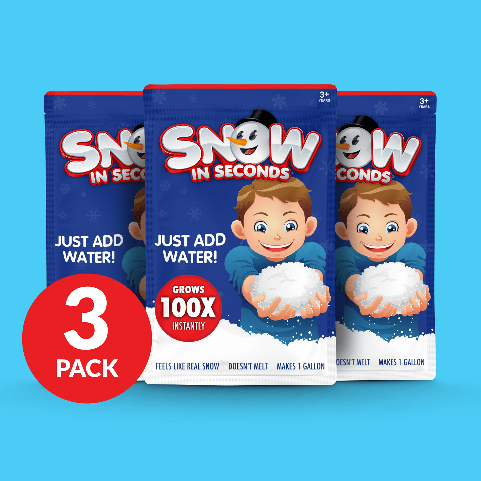 Snow in Seconds - As Seen on "Shark Tank" - Fake Snow that Never Melts